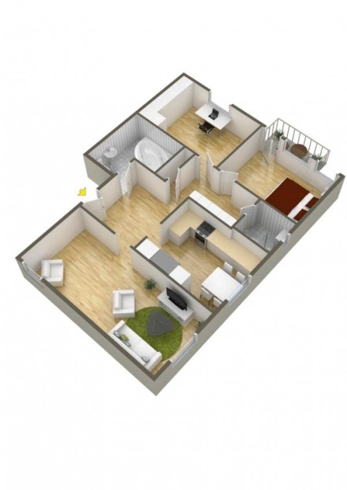 50x50 House Plan 10 Marla Floor Plan 2Bedroom Ground Floor